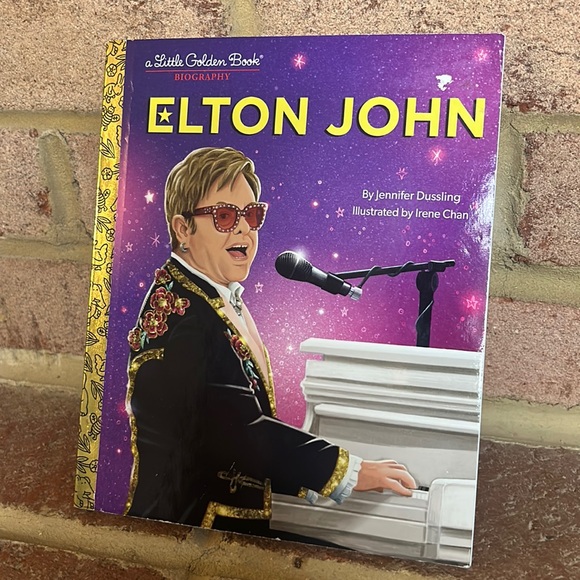 Little Golden Books | Other | Little Golden Book Biography Elton John ...